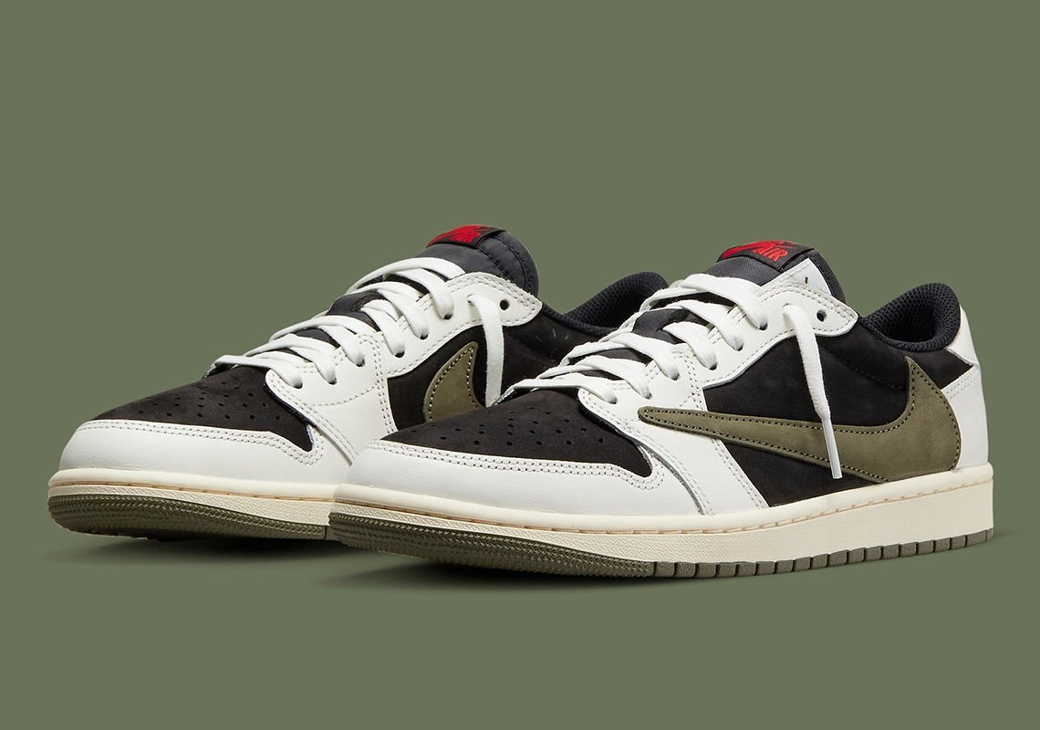 Travis Scott x Air Jordan 1 Low "Olive" sẽ ra mắt ngày 26/04 chỉ từ 150$